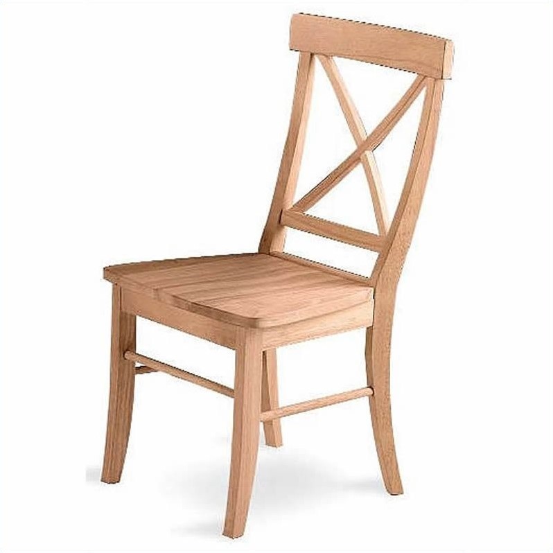 Unfinished X Back Dining Chair Set Of 2 C 613p