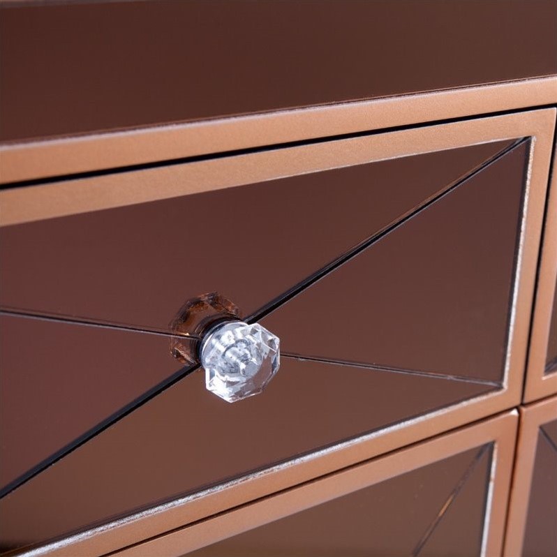 Southern Enterprises Mirage Colored Mirrored Accent Cabinet in Bronze ... Southern Enterprises Mirage Colored Mirrored Accent Cabinet in Bronze ...