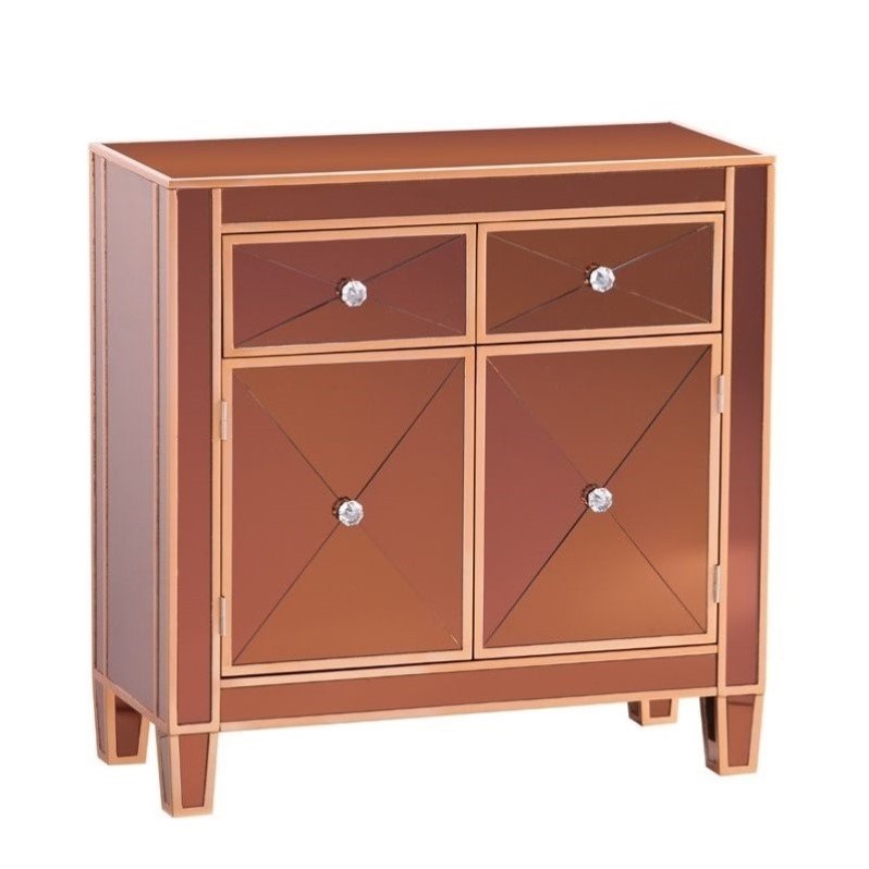Southern Enterprises Mirage Colored Mirrored Accent Cabinet in Bronze ... Southern Enterprises Mirage Colored Mirrored Accent Cabinet in Bronze ...