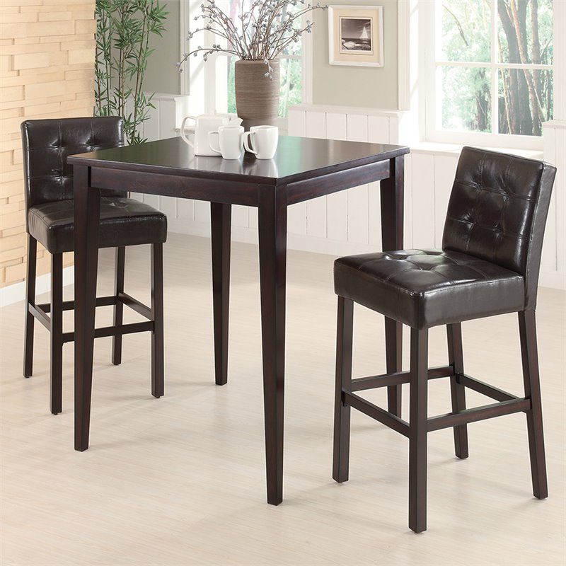 Coaster Bar Height Square Pub Table In Cappuccino 102587